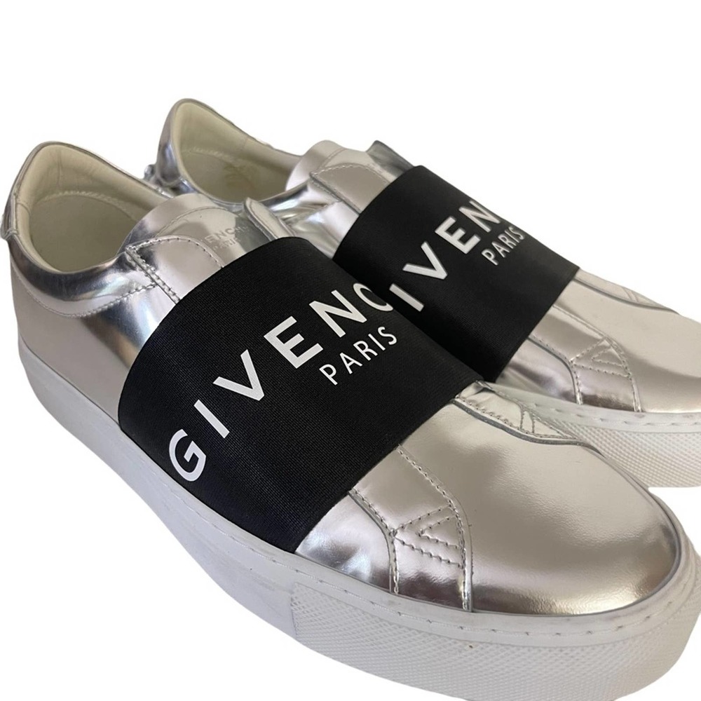 Givenchy City Sport Urban Street Metallic Silver Leat… - Gem